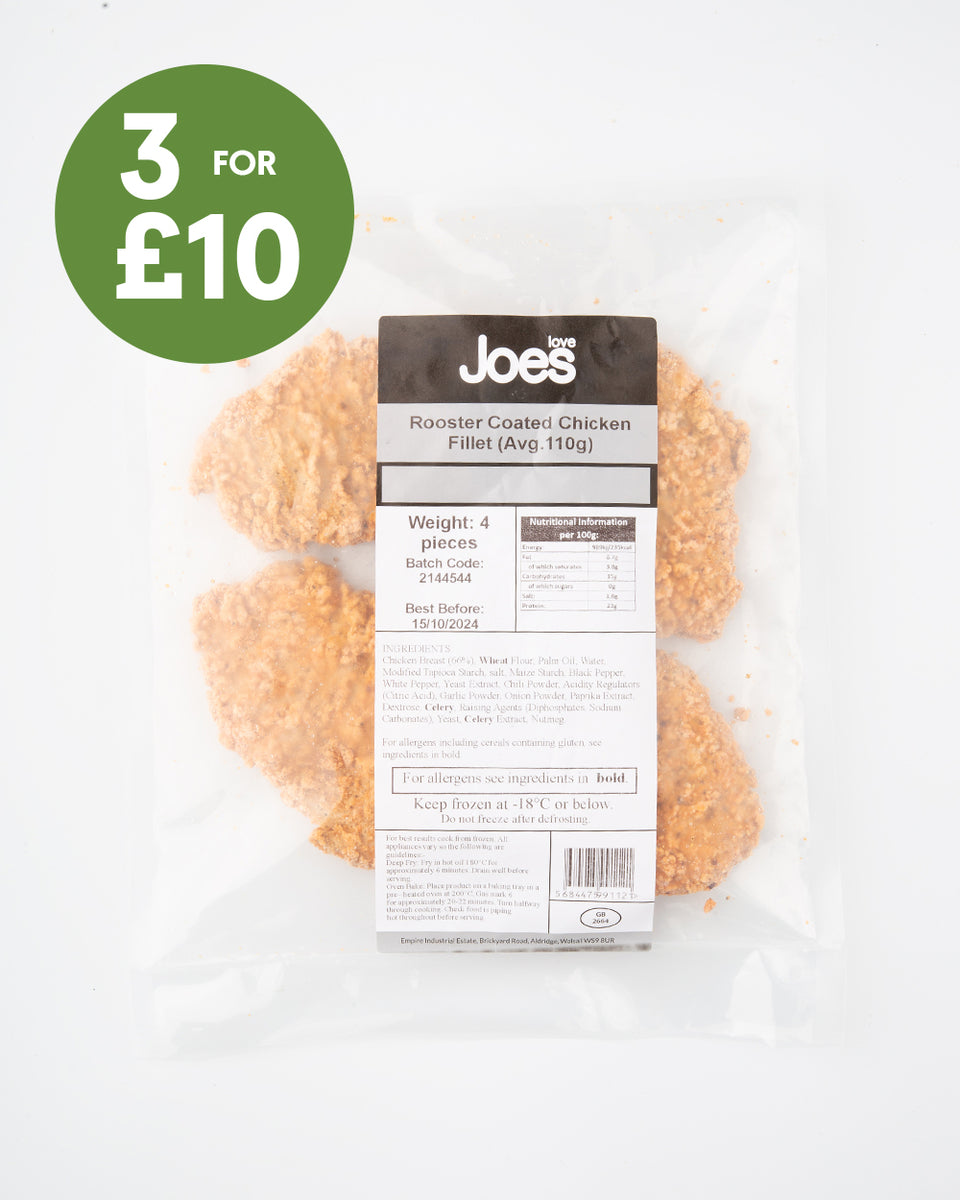 4 Rooster Coated Chicken Fillet 110g – Love Joes Factory Shop