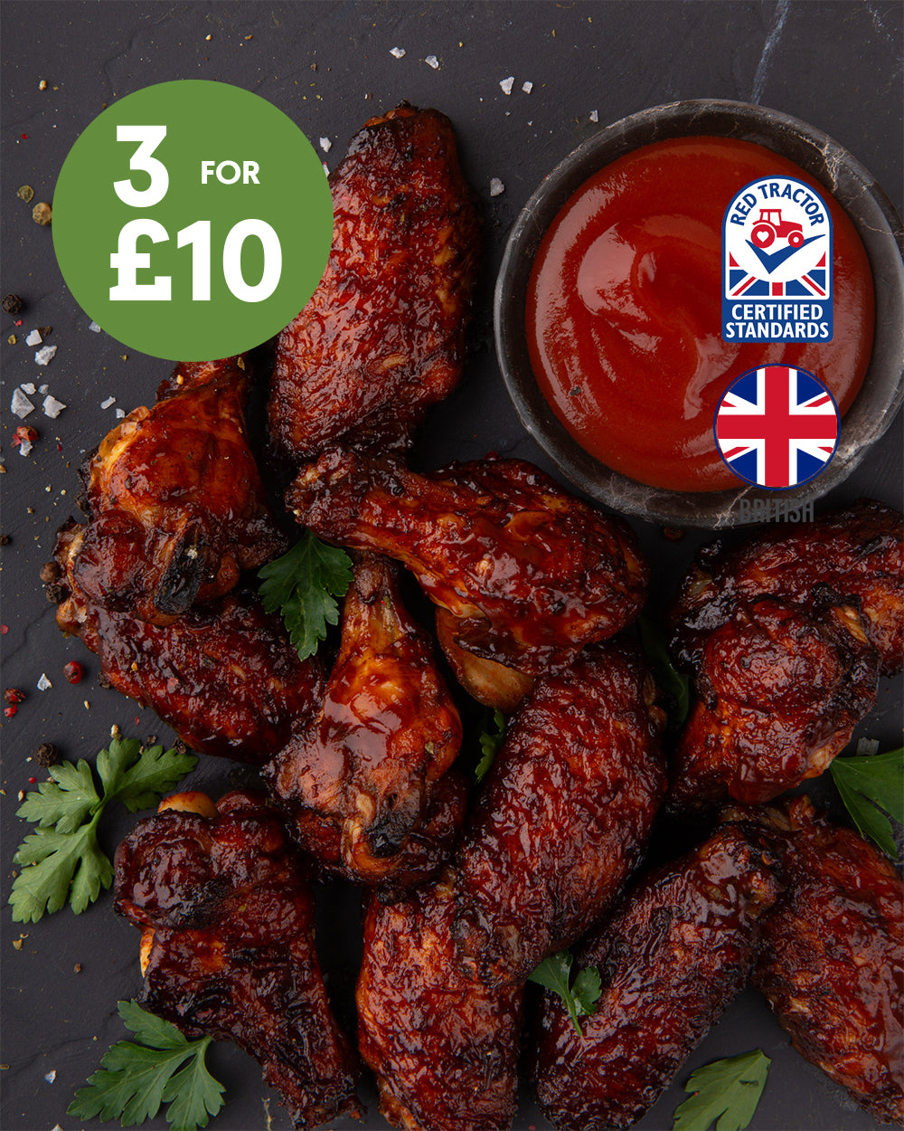BBQ Mixed Chicken Wings (750g) – Love Joes Factory Shop